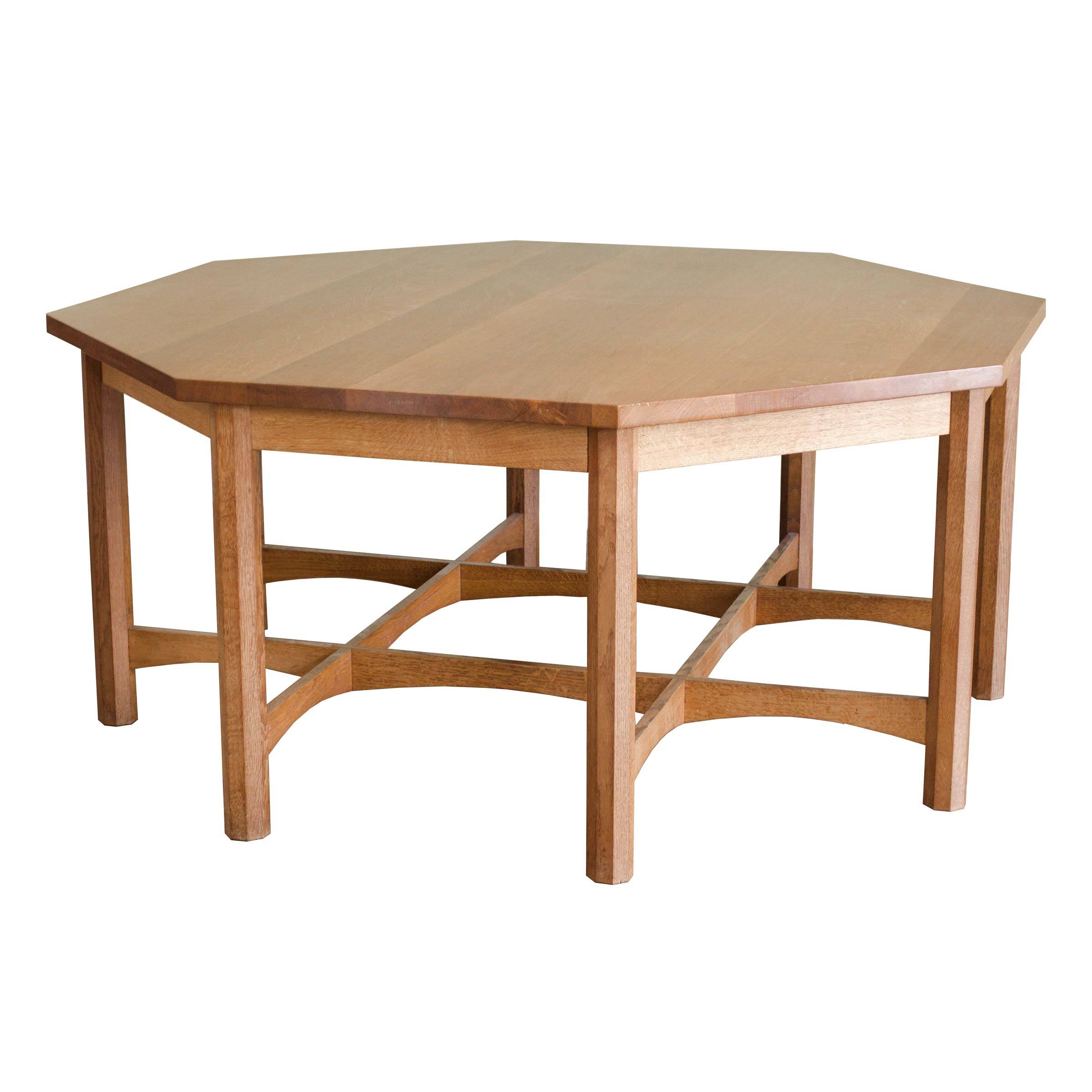 Garry Olson Gary Olson Very Large Octagonal Oak Arts Crafts Dining Tab ...
