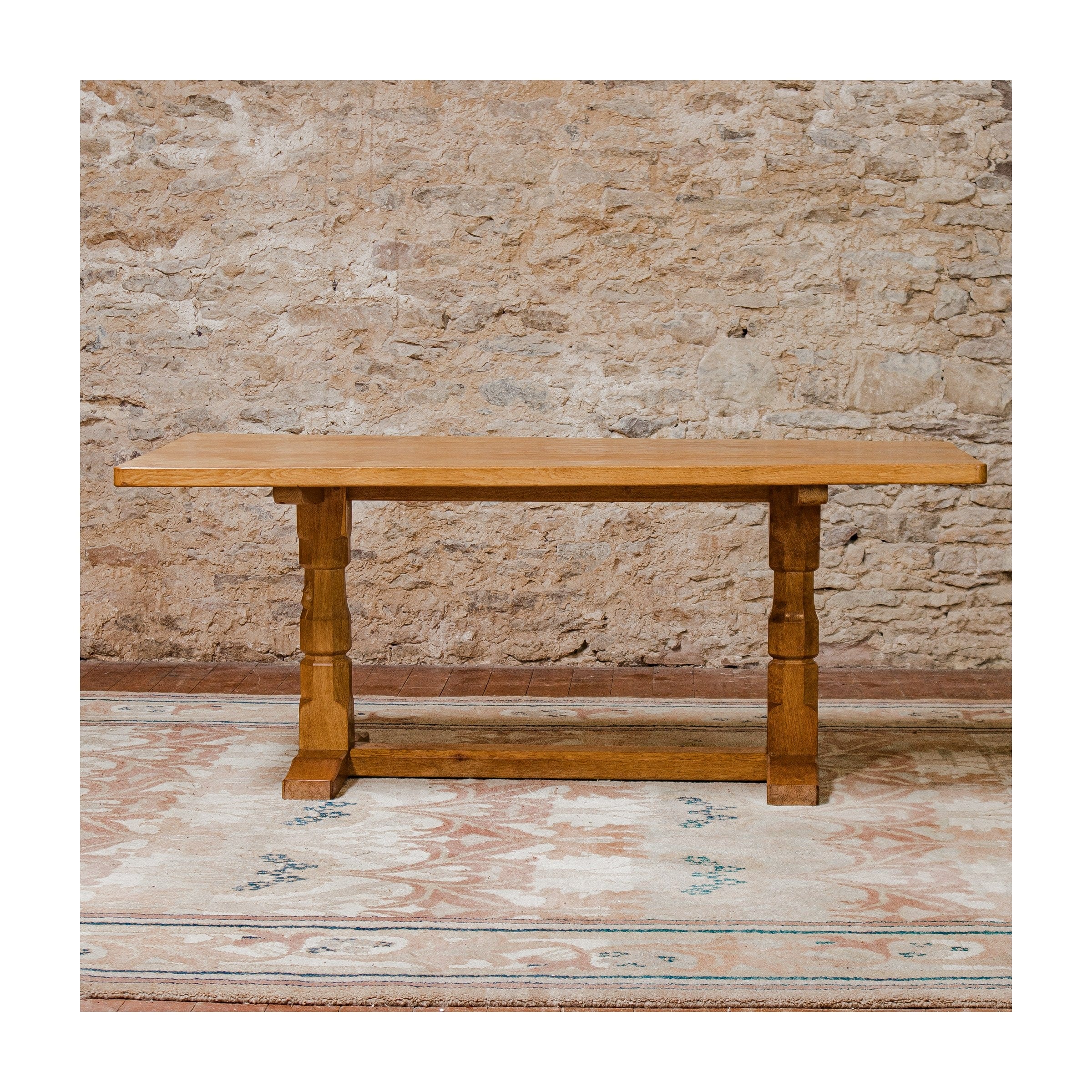 Robert 'Mouseman' Thompson 6 foot Arts & Crafts Yorkshire School Oak D ...