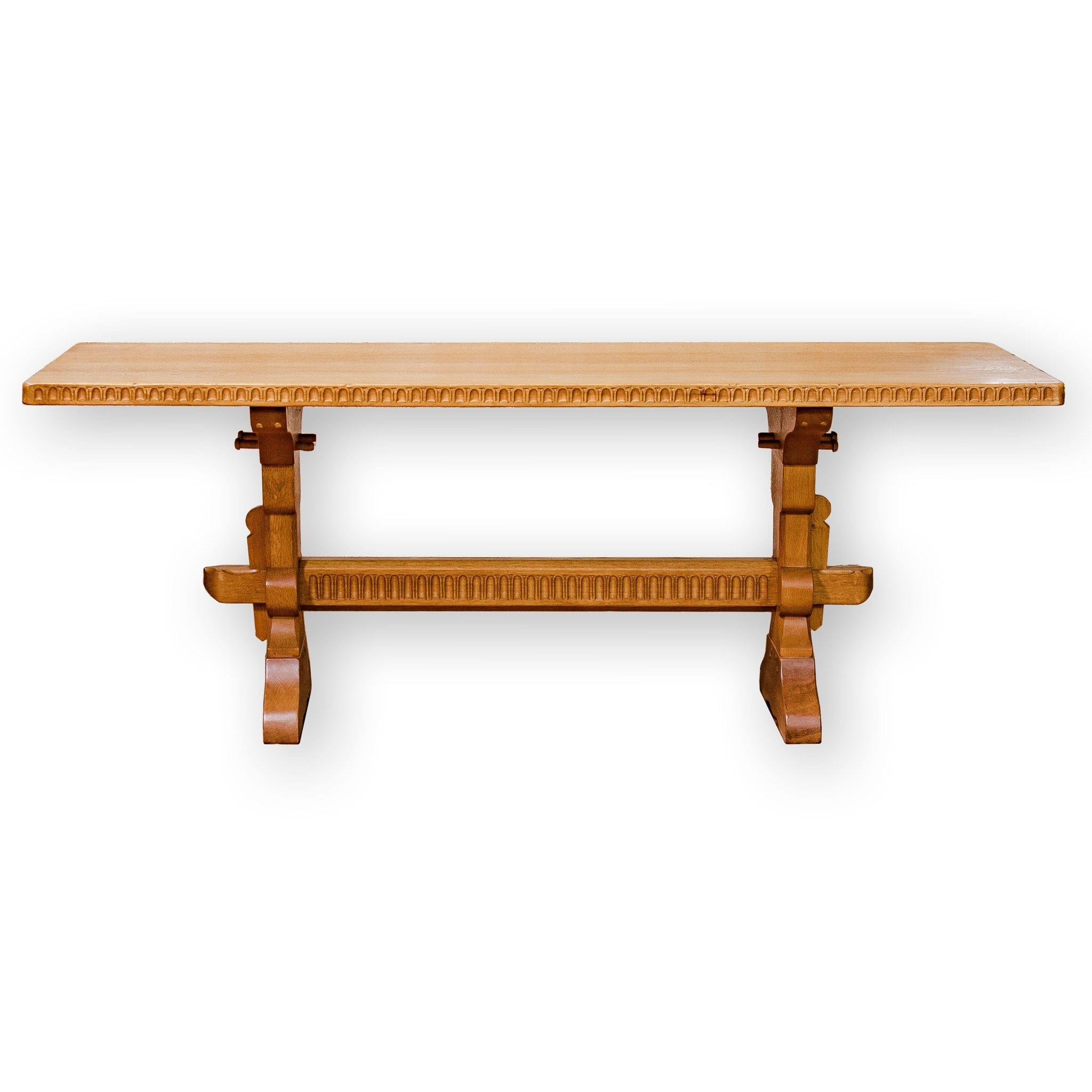 Rupert Griffiths Arts & Crafts English Oak 6 ft 6 in Rectangular Dinin ...